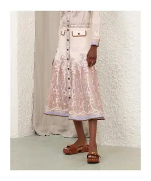 Zimmermann Alchemy A-line Skirt - Nude