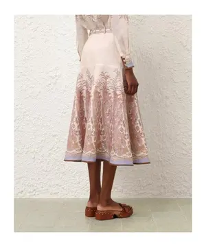 Zimmermann Alchemy A-line Skirt - Nude
