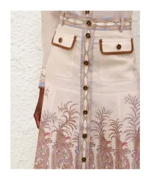 Zimmermann Alchemy A-line Skirt - Nude