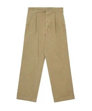 Auralee Paint Splatter Straight-leg Trousers - Green