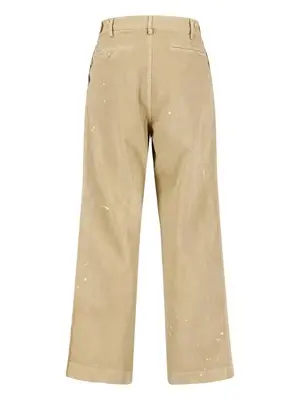 Auralee Paint-splatter Straight Leg Pants