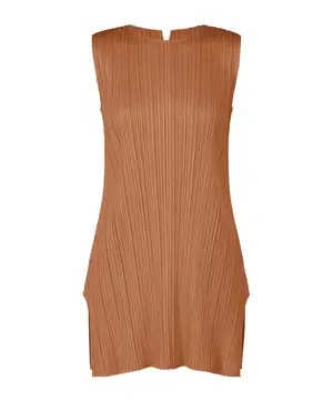 PLEATS PLEASE BY ISSEY MIYAKE Sleeveless Pleated Dress
