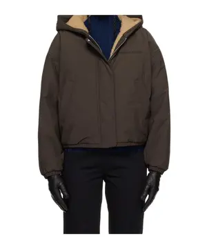 Canada Goose Alberni Reversible Fleece Hooded Jacket - Ecru Beige/terra