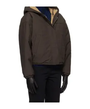Canada Goose Alberni Reversible Fleece Hooded Jacket - Ecru Beige/terra