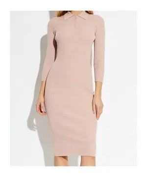 Fendi Ribbed Wool And Silk Dress