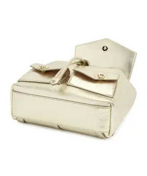 FERRAGAMO Metallic Leather Mini Backpack
