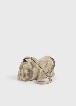 TOTEME T-lock Woven Leather Clutch Bag - Light Brown