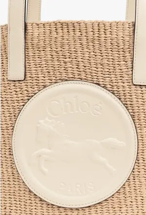 Chloé Logo Detailed Large Tote Bag - Light Brown