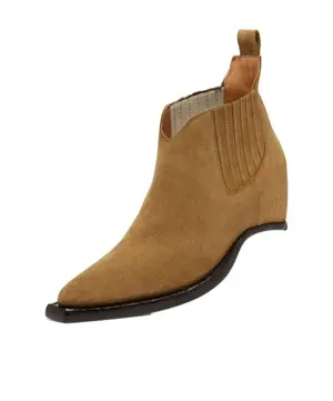 MAISON MARGIELA Suede Western Chelsea Wedge Boots