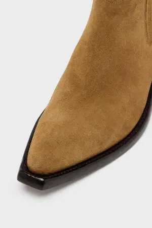 MAISON MARGIELA Suede Western Chelsea Wedge Boots
