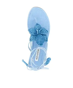 AQUAZZURA Calypso Floral Woven Sandals
