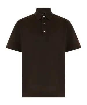 Zegna Short-sleeve Polo Shirt - Black