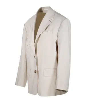 Dries Van Noten Embellished Long Sleeve Blazer