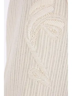 Dries Van Noten Embellished Long Sleeve Blazer - Ecru