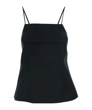 SEMICOUTURE Off-the-shoulder Thin Strap Top - Black