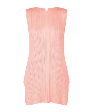 PLEATS PLEASE BY ISSEY MIYAKE Sleeveless Crewneck Dress