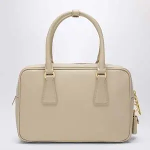 Prada Saffiano Leather Top-handle Bag With Metal Logo