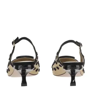 ROGER VIVIER Polka Dot Virgule Slingback Pumps