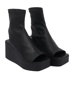 VIC MATIE Square-toe Wedge Sandals
