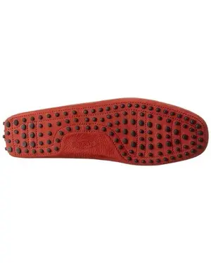 TOD'S Logo Detail Loafers - Red