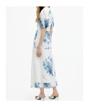 ALLSAINTS Dekorah Floral Maxi Dress With Lace Trim