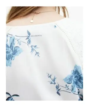 ALLSAINTS Dekorah Floral Maxi Dress With Lace Trim