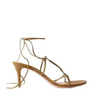 GIANVITO ROSSI Leather Thin Strap Lace-up Sandals