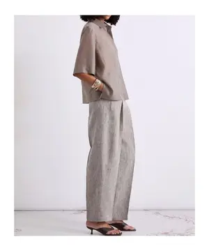 Marella Collared Shirt With Pleated Back Detail