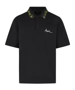 Amiri Embroidered Collar Logo Polo Shirt - Back