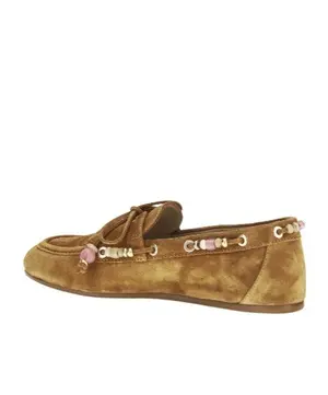 STUART WEITZMAN Embellished Round-toe Loafers