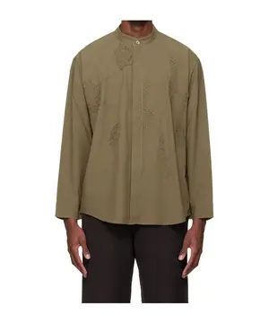 Issey Miyake Long-sleeved Applique Shirt