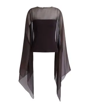 Alberta Ferretti Cape Effect Blouses
