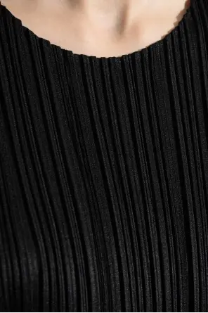PLEATS PLEASE BY ISSEY MIYAKE Sleeveless Round Neck Pleated Mini Dress