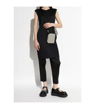 PLEATS PLEASE BY ISSEY MIYAKE Sleeveless Round Neck Pleated Mini Dress