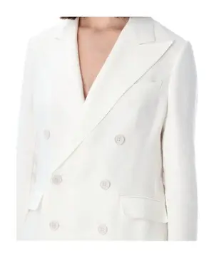 Ralph Lauren Double-breasted Blazer With Sheer Back