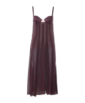 Elisabetta Franchi Sleeveless Maxi Dress With Back Zipper Closure