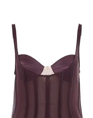 Elisabetta Franchi Sleeveless Maxi Dress With Back Zipper Closure