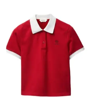 Versace Logo Piqué Short-sleeved Polo Shirt