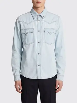 Versace Button-up Denim Shirt - White
