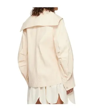 Simone Rocha Sailor Collar Crystal Embellished Denim Jacket