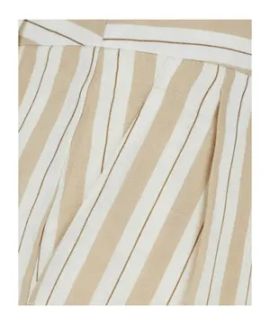 SEMICOUTURE Striped Linen Shorts