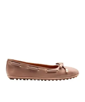 TOD'S Bow Detail Ballet Flats - Brown