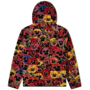 Loewe Pansies Jacquard Fleece Zip-up Hooded Jacket
