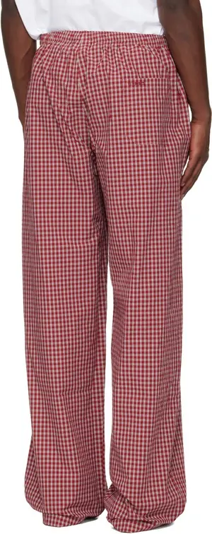Vetements Checked Wide-leg Trousers - Red