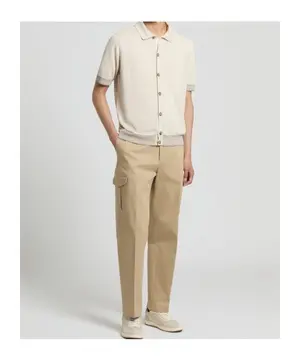 Peserico Short-sleeved Knitted Shirt - Shell Beige