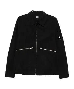 C.P. COMPANY Micro Reps Lens-detail Zip-up Shirt Jacket - Black