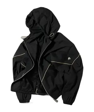 Moose Knuckles Long-sleeved Hooded Zip-up Jacket