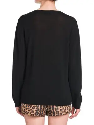 Valentino Garavani Chevron Stripe V-neck Jumper