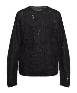 ALLSAINTS Edgin Distressed Knitwear - Black