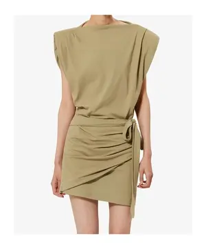Isabel Marant Étoile Marielle Draped Mini Dress - Light Bronze